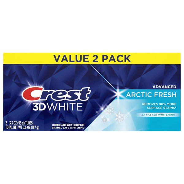 Save on Crest 3D White Whitening Toothpaste Arctic Fresh - 2 ct Order ...