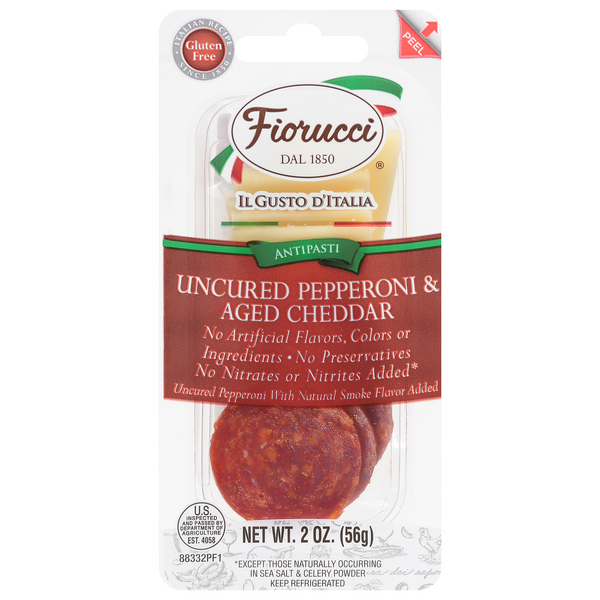 Save on Fiorucci Uncured Pepperoni & Aged Cheddar Order Online Delivery ...