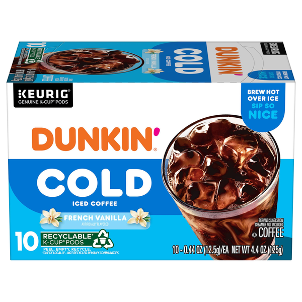 Save on Dunkin' Cold French Vanilla Coffee K-Cup Pods Order Online ...