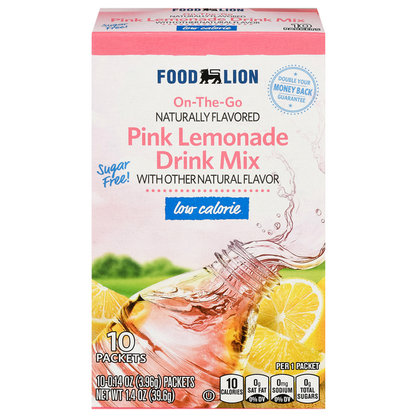 Save on Food Lion On-the-Go Pink Lemonade Low Calorie Drink Mix - 10 ct ...