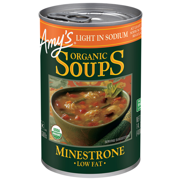 Save on Amy's Organic Light in Sodium Low Fat Minestrone Soup Order ...