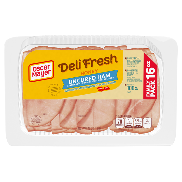 Save on Oscar Mayer Deli Fresh Sliced Honey Uncured Ham Family Pack ...