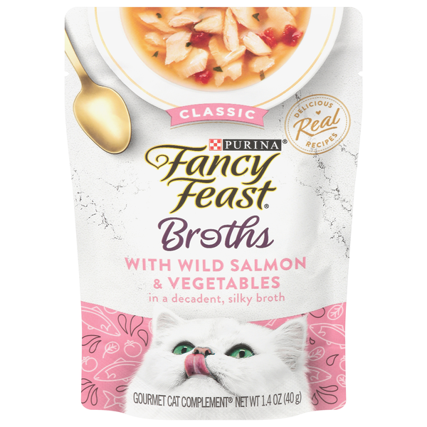 Save on Fancy Feast Broths Cat Complement Classic with Salmon ...