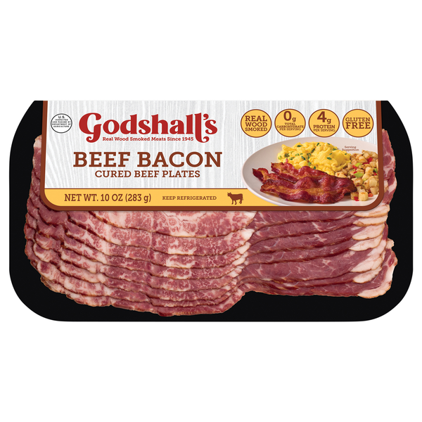 Save on Godshall's Real Wood Smoked Cured Beef Bacon Plates Sliced ...