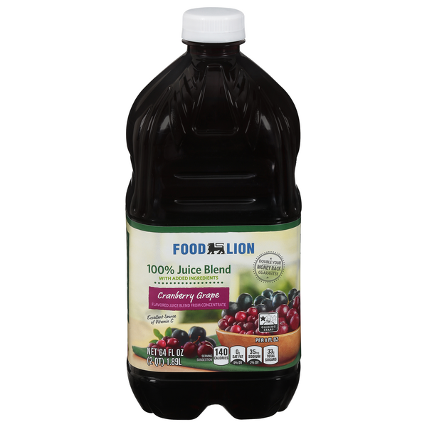 Save on Food Lion 100% Cranberry Grape Juice Blend Order Online Delivery | Food Lion