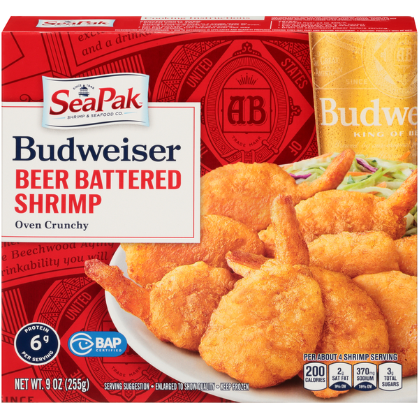 Save on SeaPak Budweiser Beer Battered Shrimp Frozen Order Online Delivery | Giant