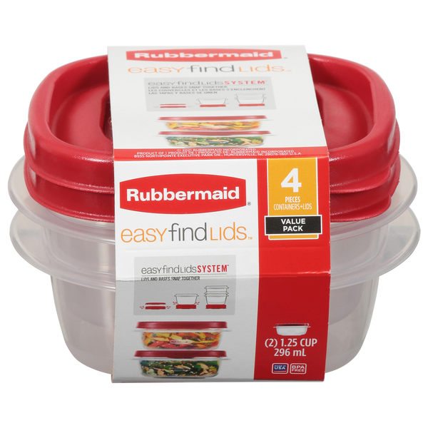 Save on Rubbermaid Easy Find Lids Value Pack Containers 1.25 Cup Order ...