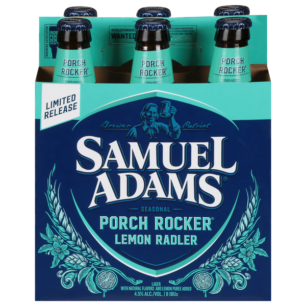 Save on Samuel Adams Porch Rocker Lemon Radler Beer - 6 pk Order Online ...