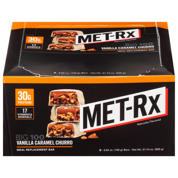 Save on MET-Rx Big 100 Vanilla Caramel Churro 30g Protein Meal ...
