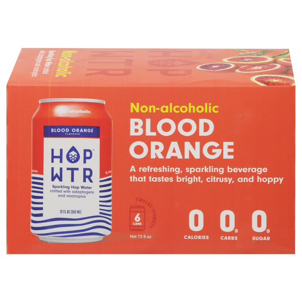 Save on Hop Wtr Blood Orange Non-Alcoholic Sparkling Hop Water - 6 pk ...