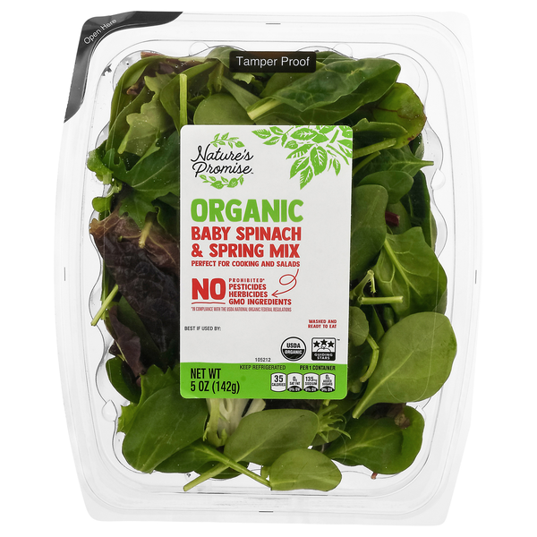 Save on Nature's Promise Organic Baby Spinach & Spring Mix Order Online ...