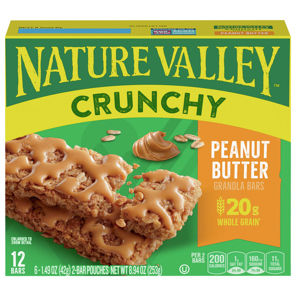 Save on Nature Valley Crunchy Peanut Butter Granola Bar - 6 ct Order ...