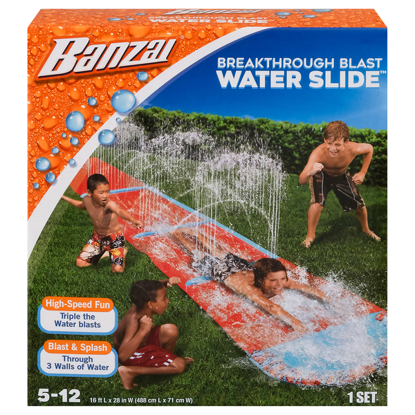 Save on Banzai Breakthrough Blast Water Slide Ages 5-12 Order Online ...