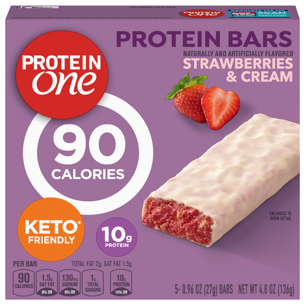 Save on Protein One Keto Friendly Strawberries & Cream 10g Protein Bars ...