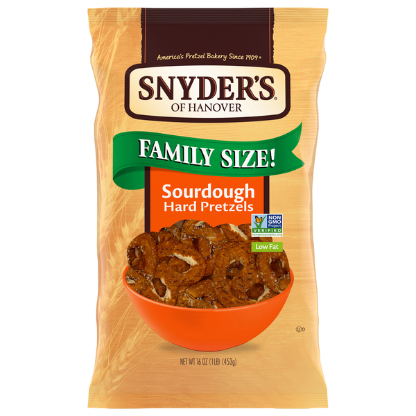 Save on Snyder's of Hanover Low Fat Sourdough Hard Pretzels Family Size ...