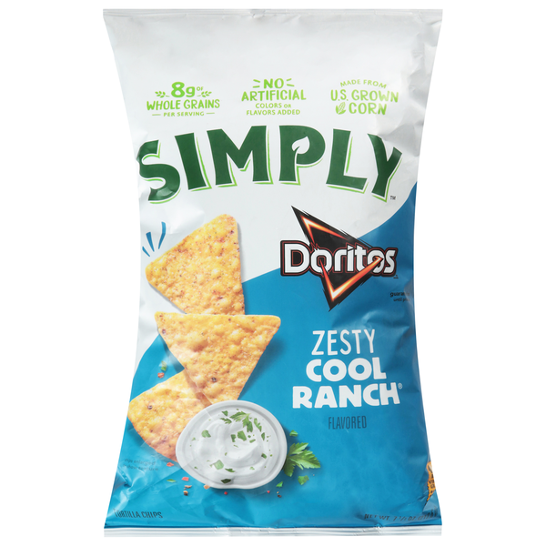 Save on Doritos Simply Organic Zesty Cool Ranch Flavored Tortilla Chips ...
