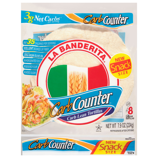 Save on La Banderita Carb Counter Keto Lean Tortillas Snack Size - 8 ct ...