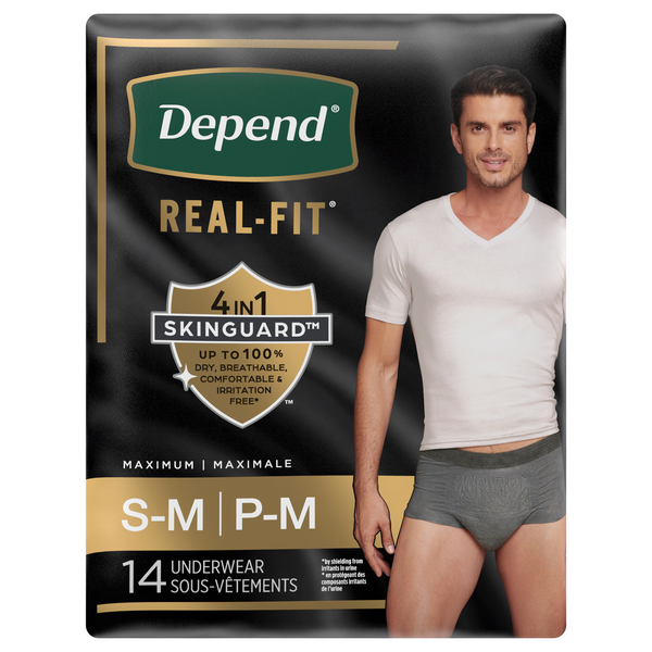 Save on Depend Real Fit S/M Men's Incontinence Underwear Order Online ...