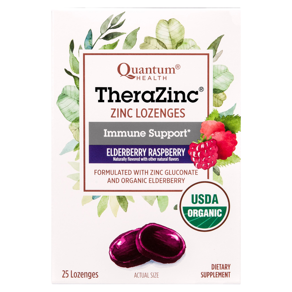 Save on Quantum Health TheraZinc Lozenges Immune Support Elderberry ...