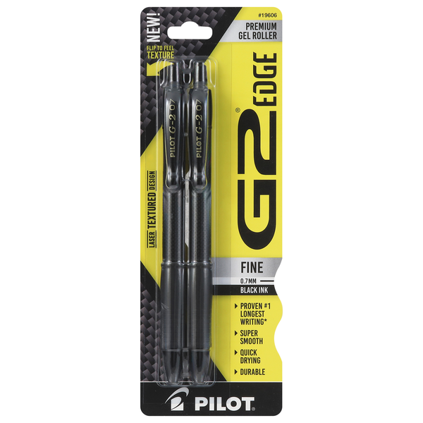 Save on Pilot G2 Edge Black Ink Fine 0.7mm Gel Roller Pens Order Online ...