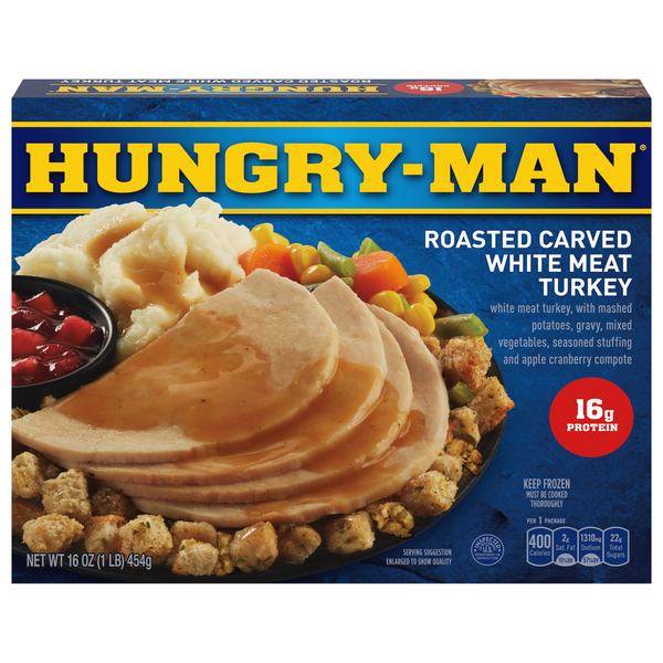 Save on Hungry-Man Roasted Carved White Meat Turkey 16g Protein Frozen ...