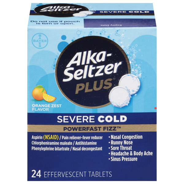 Save on Alka-Seltzer Plus PowerFast Fizz Severe Cold Orange Zest ...