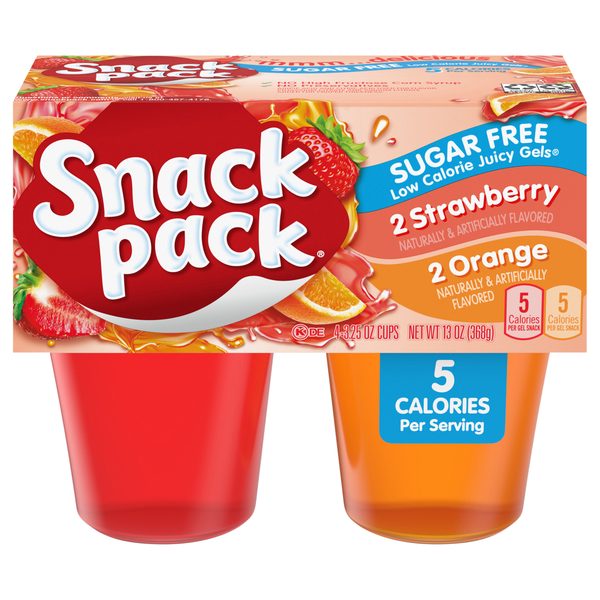 Save on Snack Pack Zero Sugar Strawberry & Orange Juicy Gels Cups - 4 ...