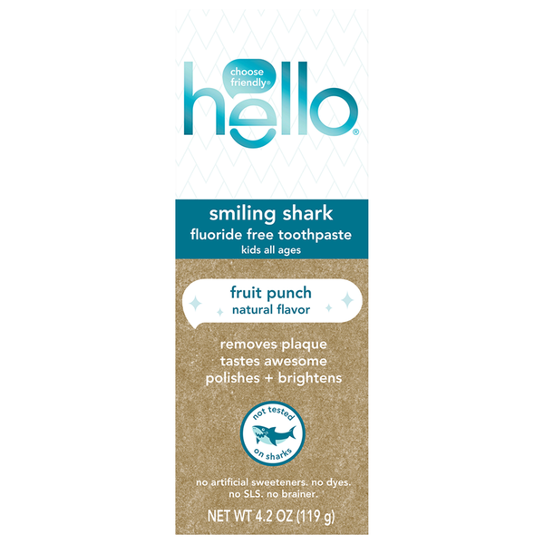 Save on hello Kids Smiling Shark Fruit Punch Fluoride-Free Toothpaste ...