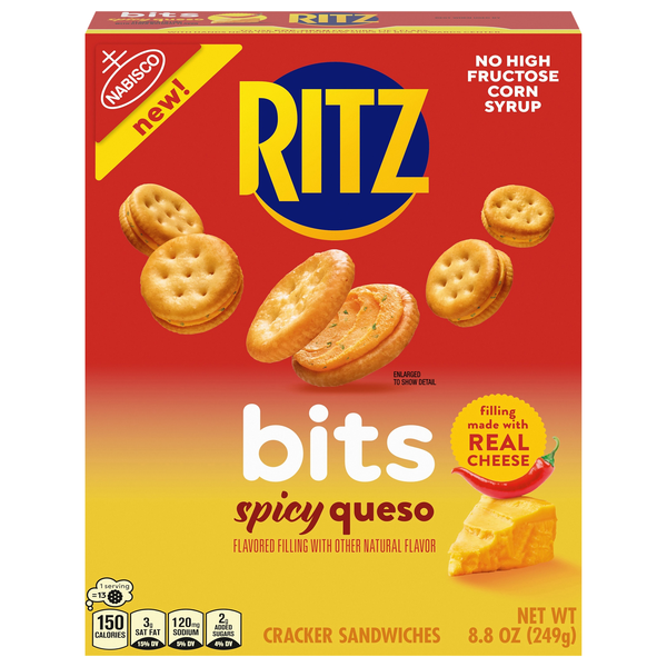 Save on Nabisco Ritz Bits Spicy Queso Cracker Sandwiches Order Online ...
