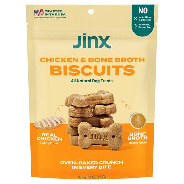 Save on Jinx Natural Chicken & Bone Broth Biscuits Dog Treats Order ...