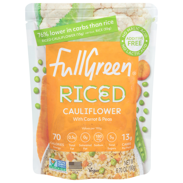 Save on FullGreen Riced Cauliflower with Carrot & Peas Order Online ...
