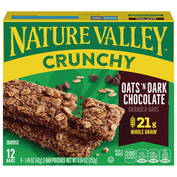 Save on Nature Valley Oats 'n Dark Chocolate Crunchy Granola Bars - 12 ...