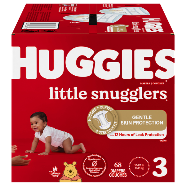 Save on Huggies Little Snugglers Size 3 Baby Diapers 16-28 lb Order ...