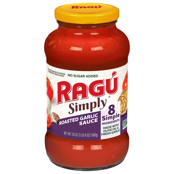 Save on RAGU Simply No Sugar Added Roasted Garlic Pasta Sauce Order ...