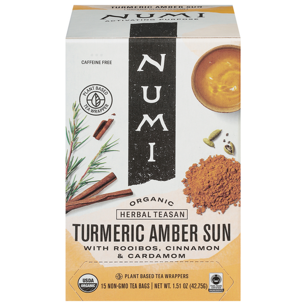 Save on Numi Turmeric Amber Sun Herbal Tea Bags Organic Order Online ...