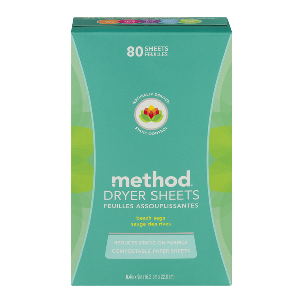 Save on Method Beach Sage Dryer Sheets Order Online Delivery | MARTIN'S