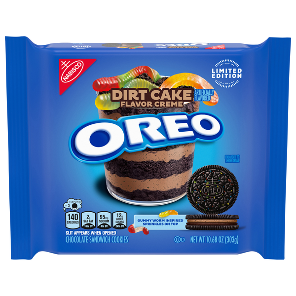 Save on OREO Limited Dirt Cake Flavor Creme Chocolate Sandwich Cookies Order Online Delivery ...