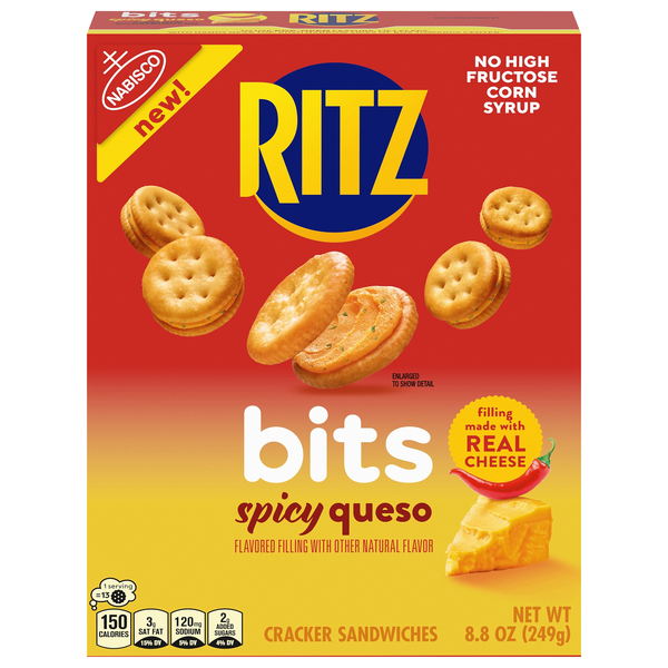 Save on Nabisco Ritz Bits Spicy Queso Cracker Sandwiches Order Online ...