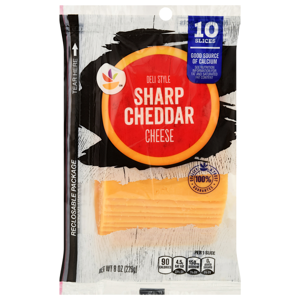 Save on Our Brand Sharp Cheddar Cheese Slices -10 ct Order Online ...