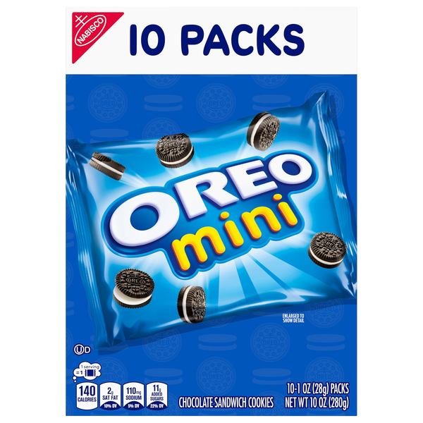 Save on OREO Mini Chocolate Sandwich Cookies - 10 ct Order Online Delivery | MARTIN'S
