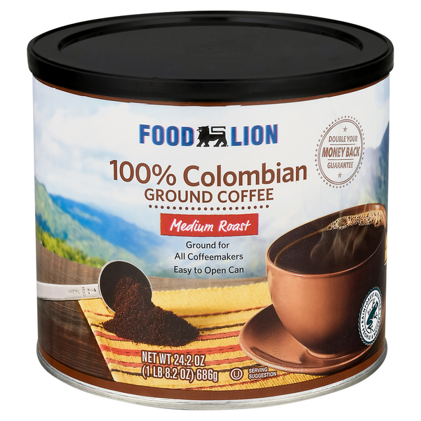 Save on Food Lion 100% Colombian Medium Roast Ground Coffee Order ...