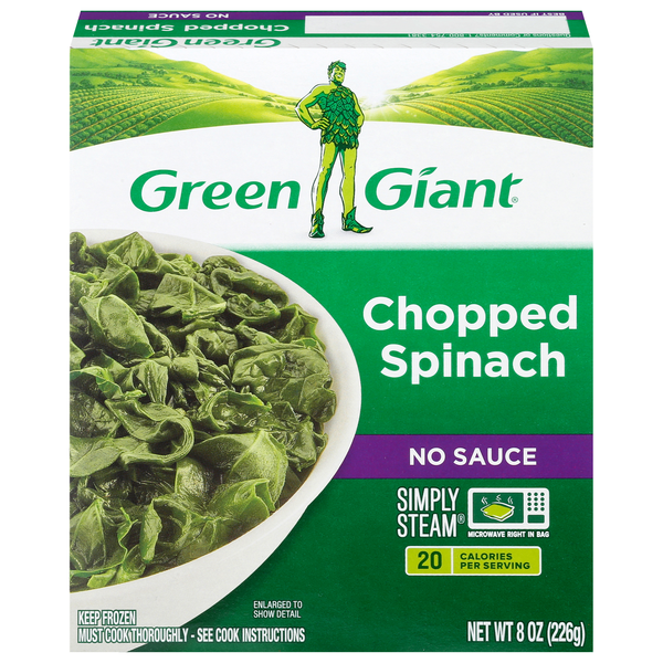 Save on Green Giant Simply Steam No Sauce Chopped Spinach Frozen Order ...