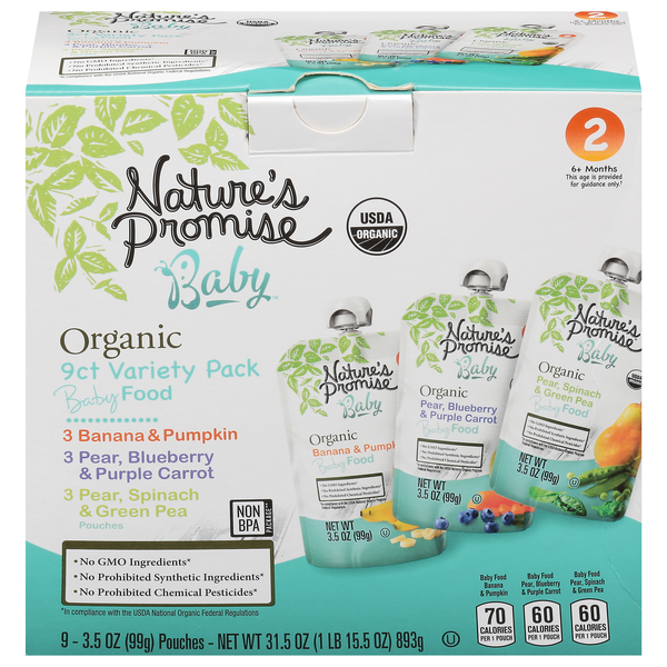 Save on Nature's Promise Organic 2 Baby Food Variety Pack - 9 ct Order ...