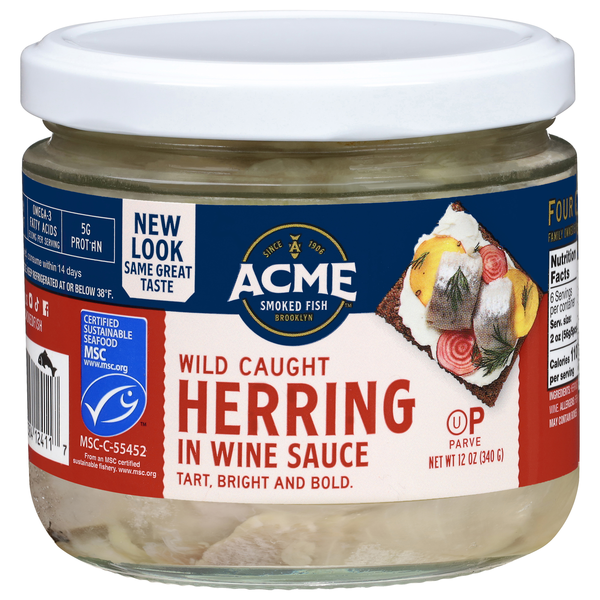 Save on Acme Wild Caught Herring in Wine Sauce Refrigerated Order ...