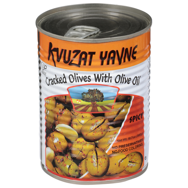 Save on Kvuzat Yavne Imported Spicy Cracked Olives with Olive Oil Order ...