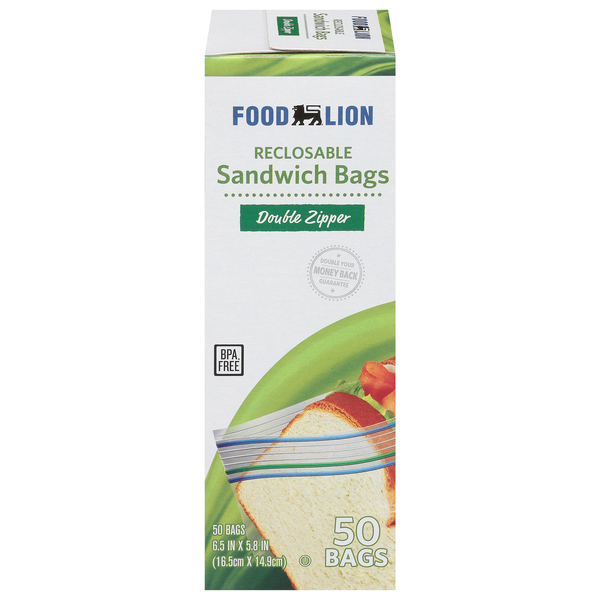 Save on Food Lion Double Zipper Reclosable Sandwich Bags Order Online ...