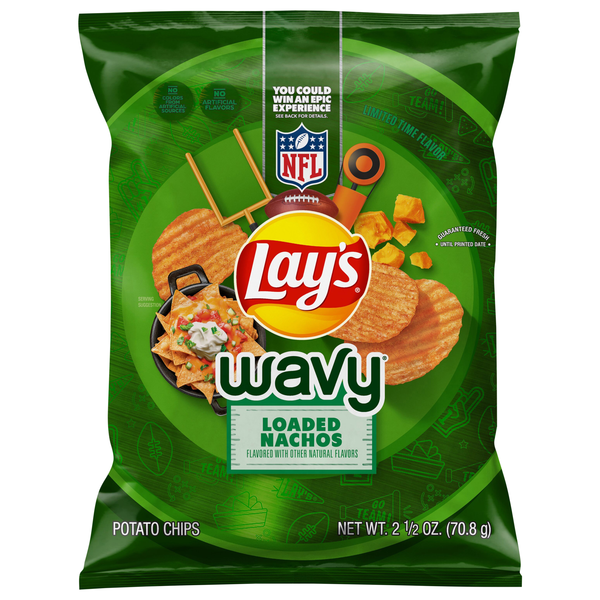 Save on Lay's NFL Wavy Loaded Nachos Potato Chips Order Online Delivery | Giant