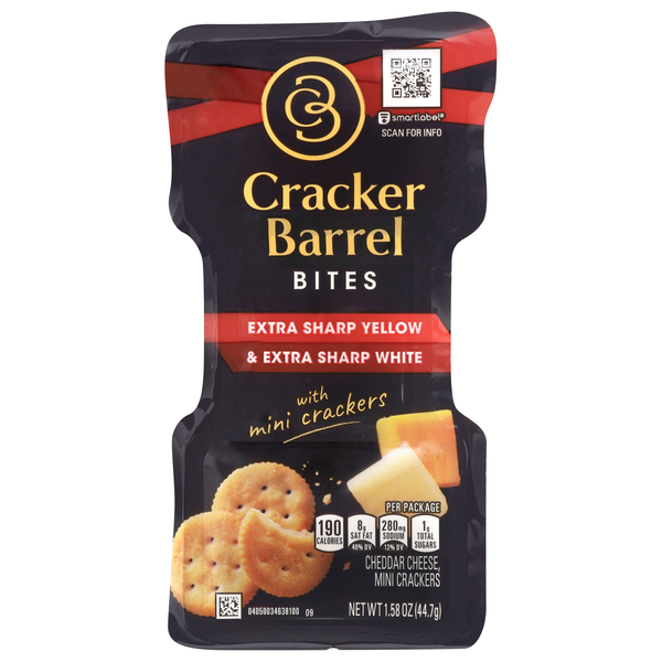Save on Cracker Barrel Bites Extra Sharp Yellow & White Cheese with ...