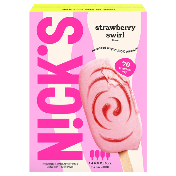 Save on N!ck's No Added Sugar Strawbar Swirl Frozen Dessert Bars - 4 ct ...