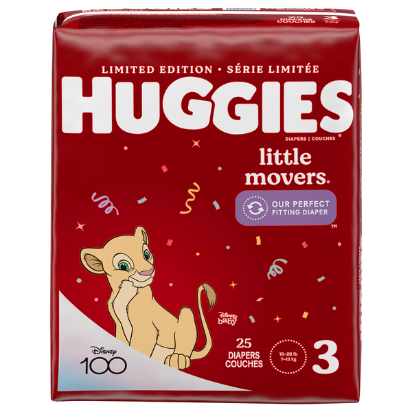 Save on Huggies Little Movers Size 3 Baby Diapers 16-28 lb Order Online ...